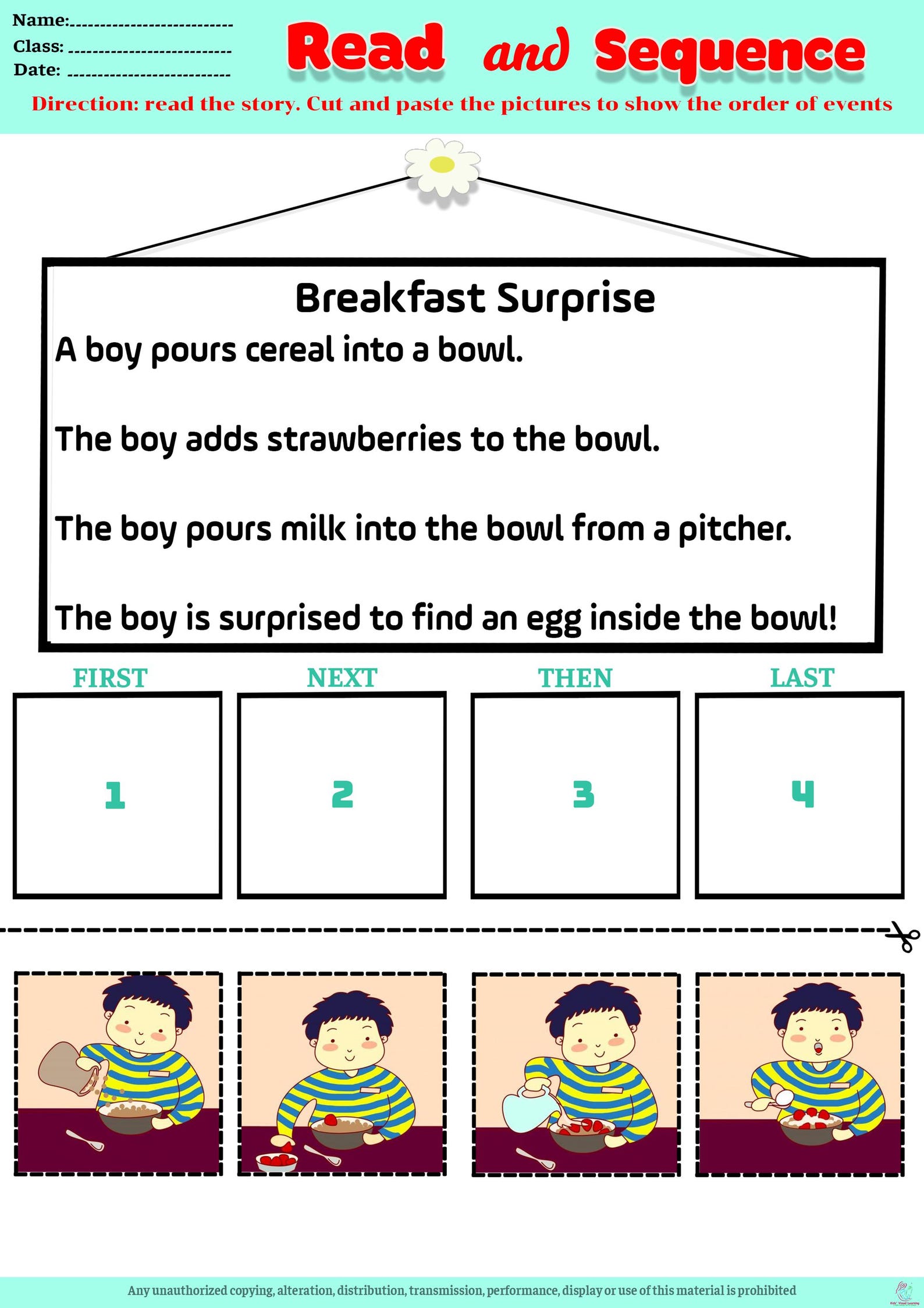 READ AND SEQUENCE Sequencing Retelling Special Education Autism Speech ...