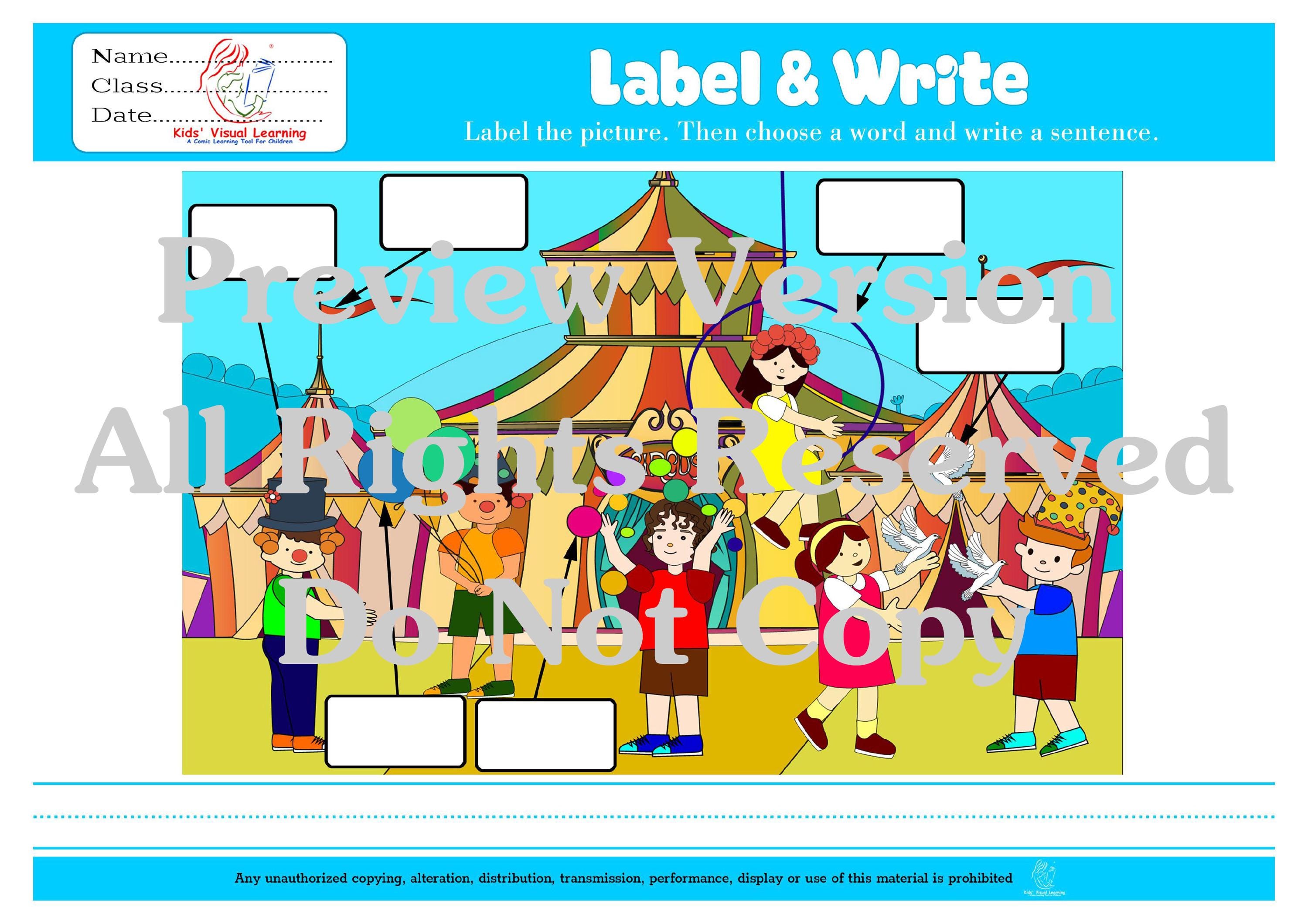 Visual Vocabulary Worksheets | Classroom Scene | ESL Vocabulary ...