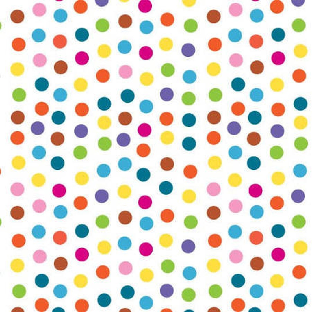Michael Miller White Silly Dots Fabric- Half Yard Cut - Etsy