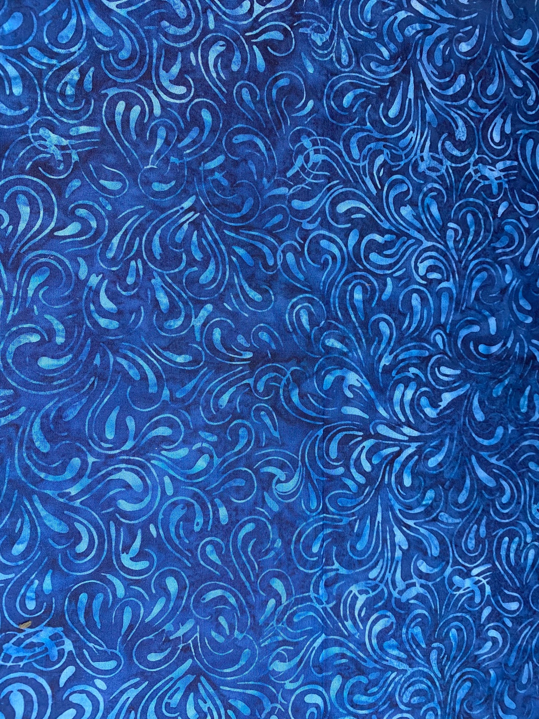 Navy Swirl Batik Fabric Half Yard Cut - Etsy