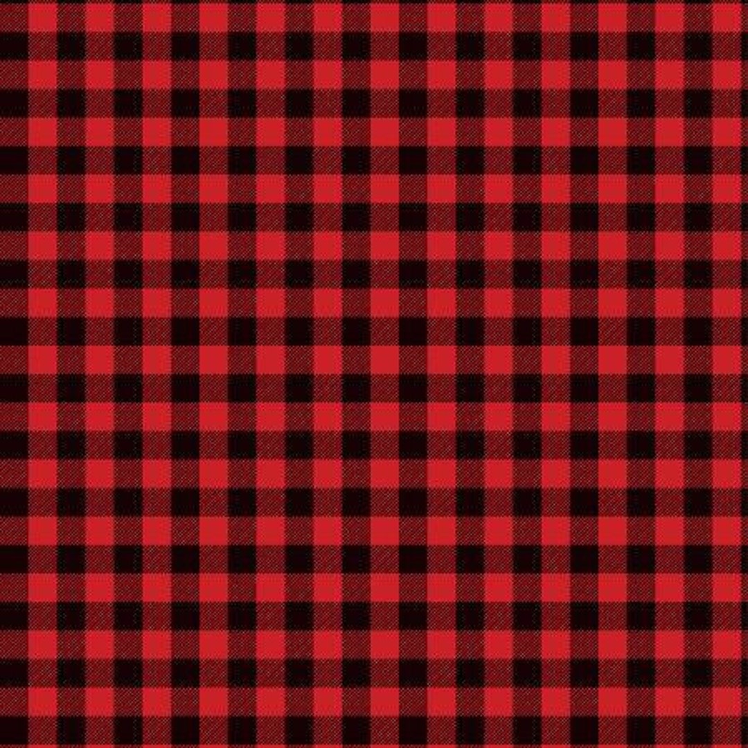 Red Buffalo Check Fabric - Half Yard Cut - Etsy