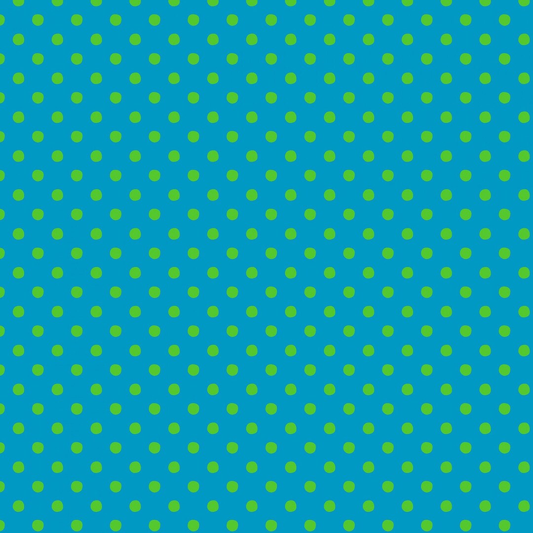Chicka Chicka Boom Boom Cyan Doodle Dot Fabric Half Yard Cut - Etsy