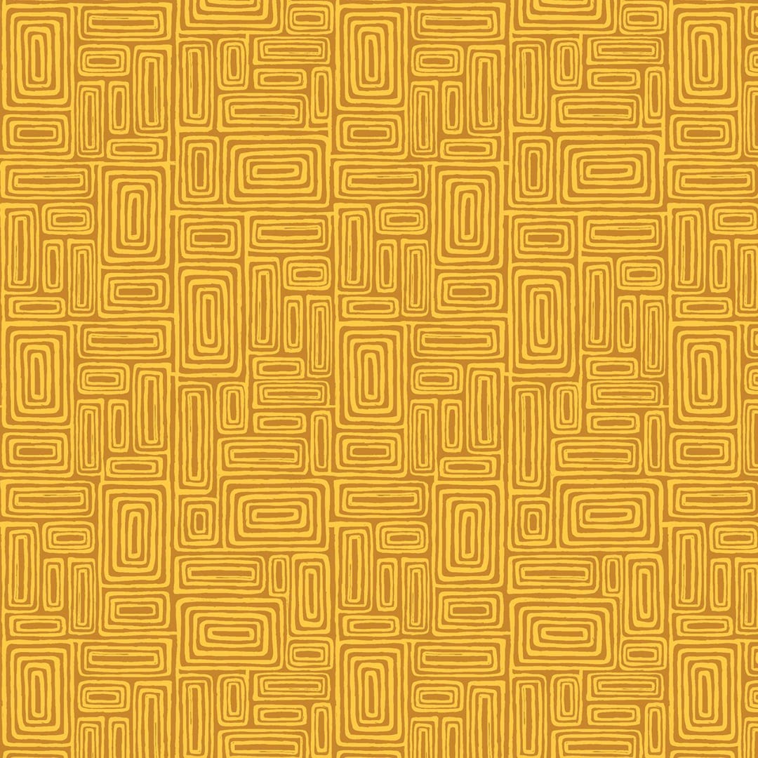Find Your Way Gold Wander Fabric -half Yard Cut - Etsy