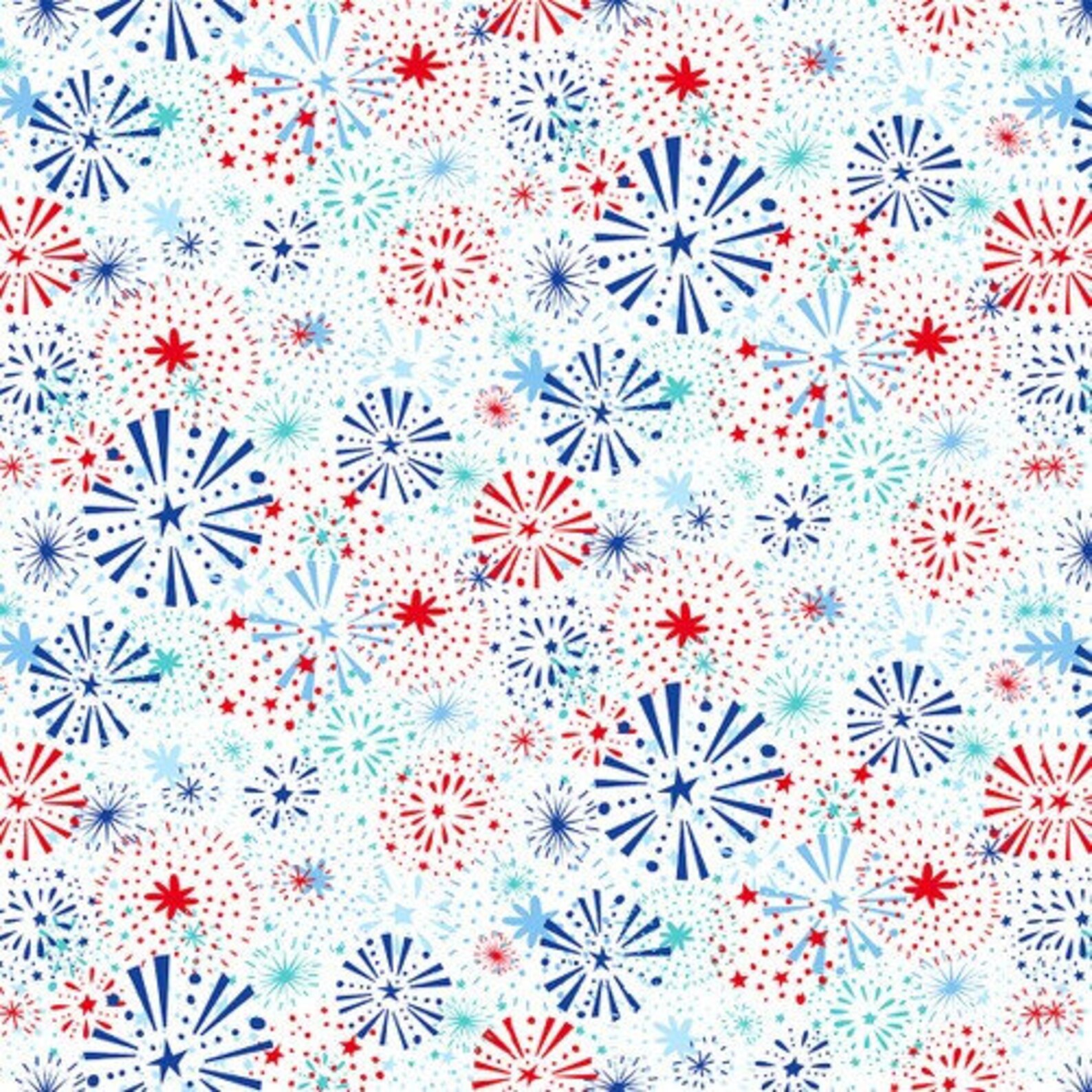 Great American Summer Fireworks Fabric Half Yard Cut - Etsy