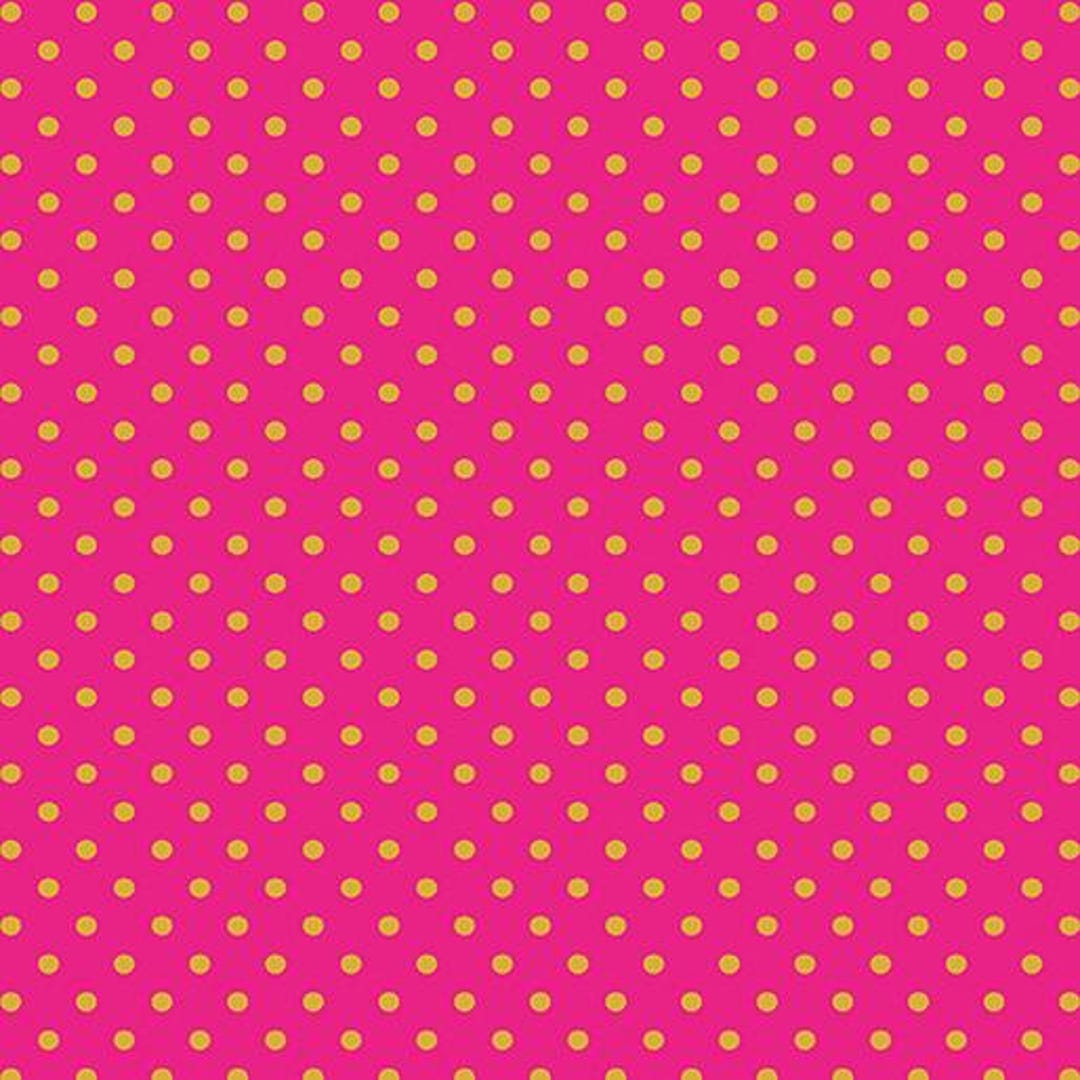 Fuchsia Peace Dot Metallic Polka Dot Fabric- Half Yard Cut - Etsy