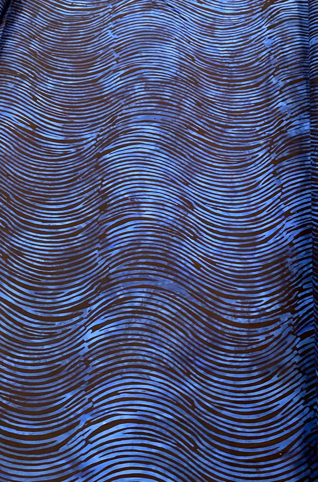 Black & Blue Bali Batik Wavy Lines Fabric- Half Yard Cut - Etsy