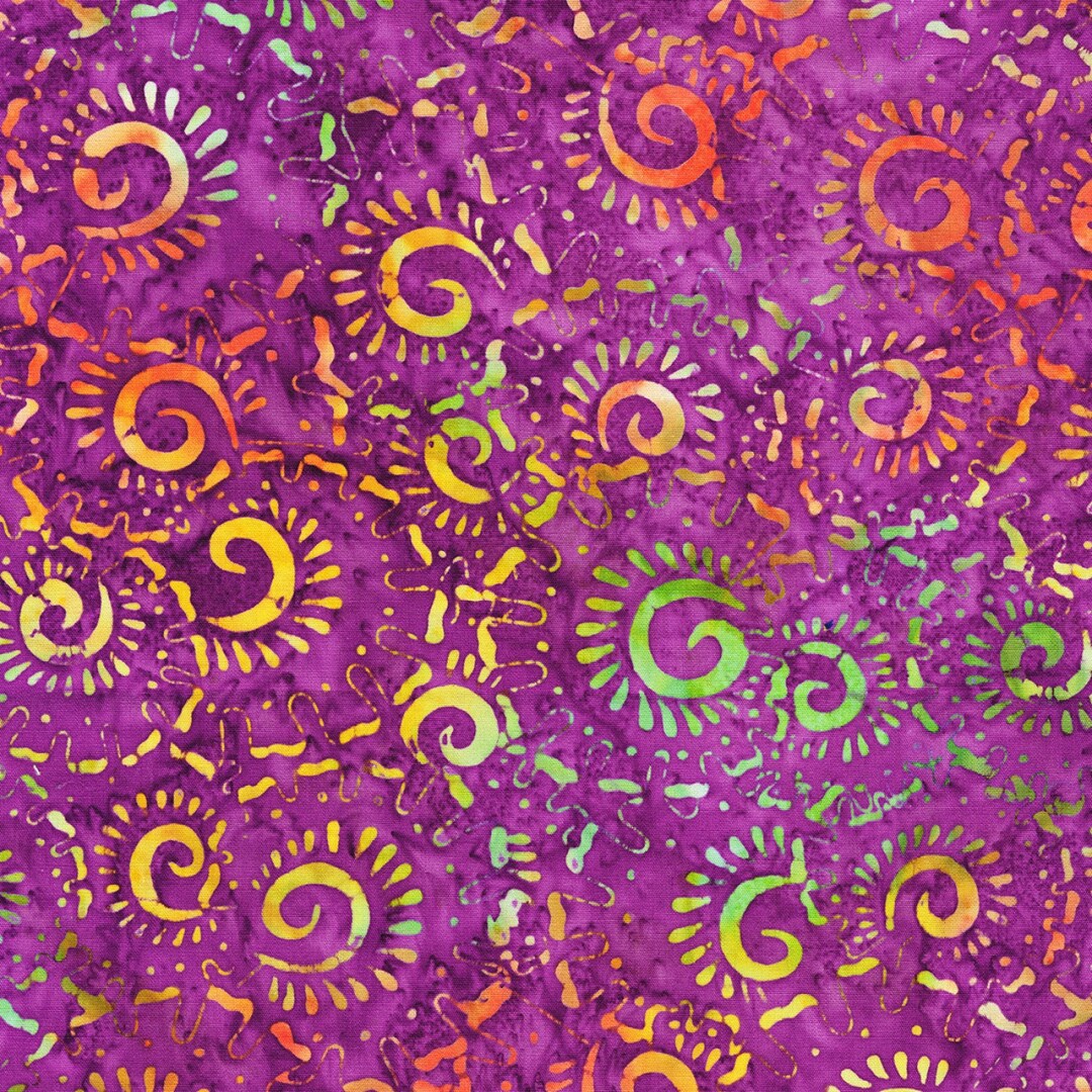 Violet Coral Batik Fabric- Half Yard Cut - Etsy