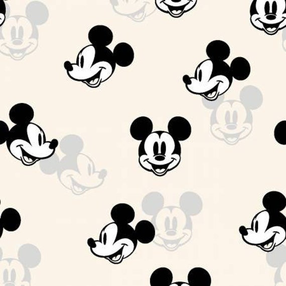 Disney Mickey Happy Mickey Half Yard Cut - Etsy