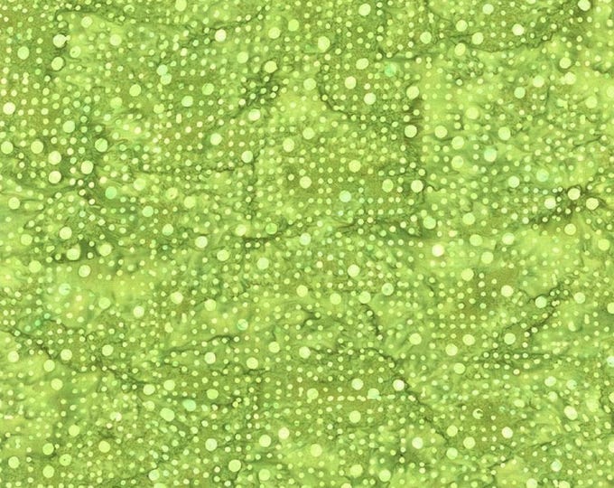 Tonga Poison Green Spellbound Dancing Techno Dots Batik Fabric- Half ...