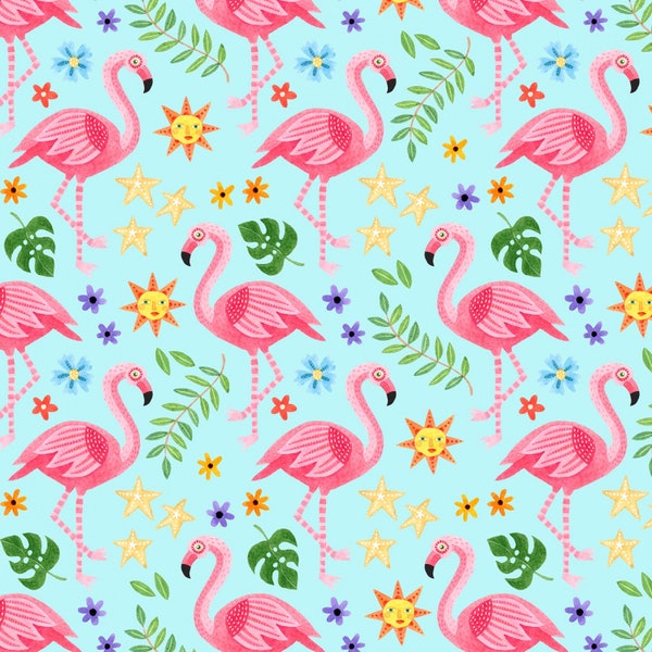 Flamingo Fabric - Etsy