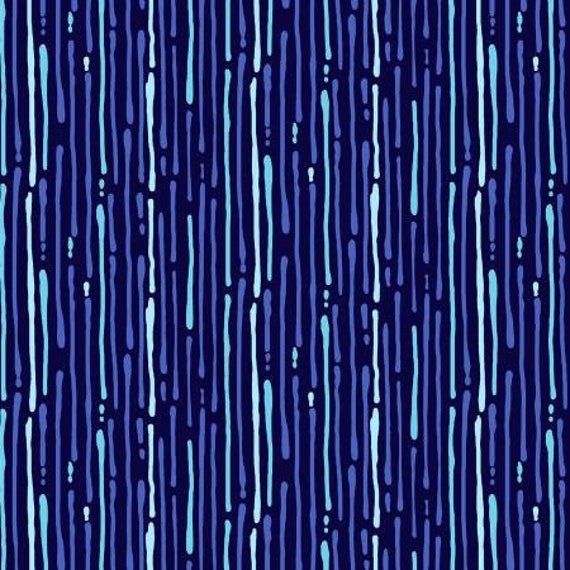 Navy Blue Ray Lines Fabric Half Yard Cut - Etsy