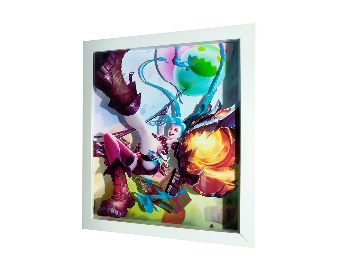 League of Legends : Jinx in the Air Shadow Box 8 X 10 6 Layers - Etsy