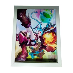League of Legends : Jinx in the Air Shadow Box 8 X 10 6 Layers - Etsy