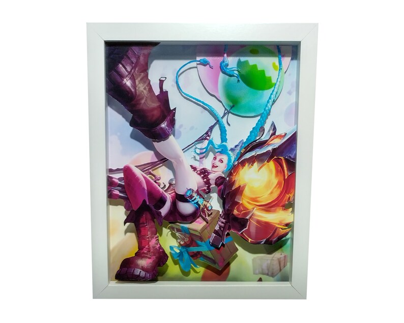 League of Legends : Jinx in the Air Shadow Box 8 X - Etsy