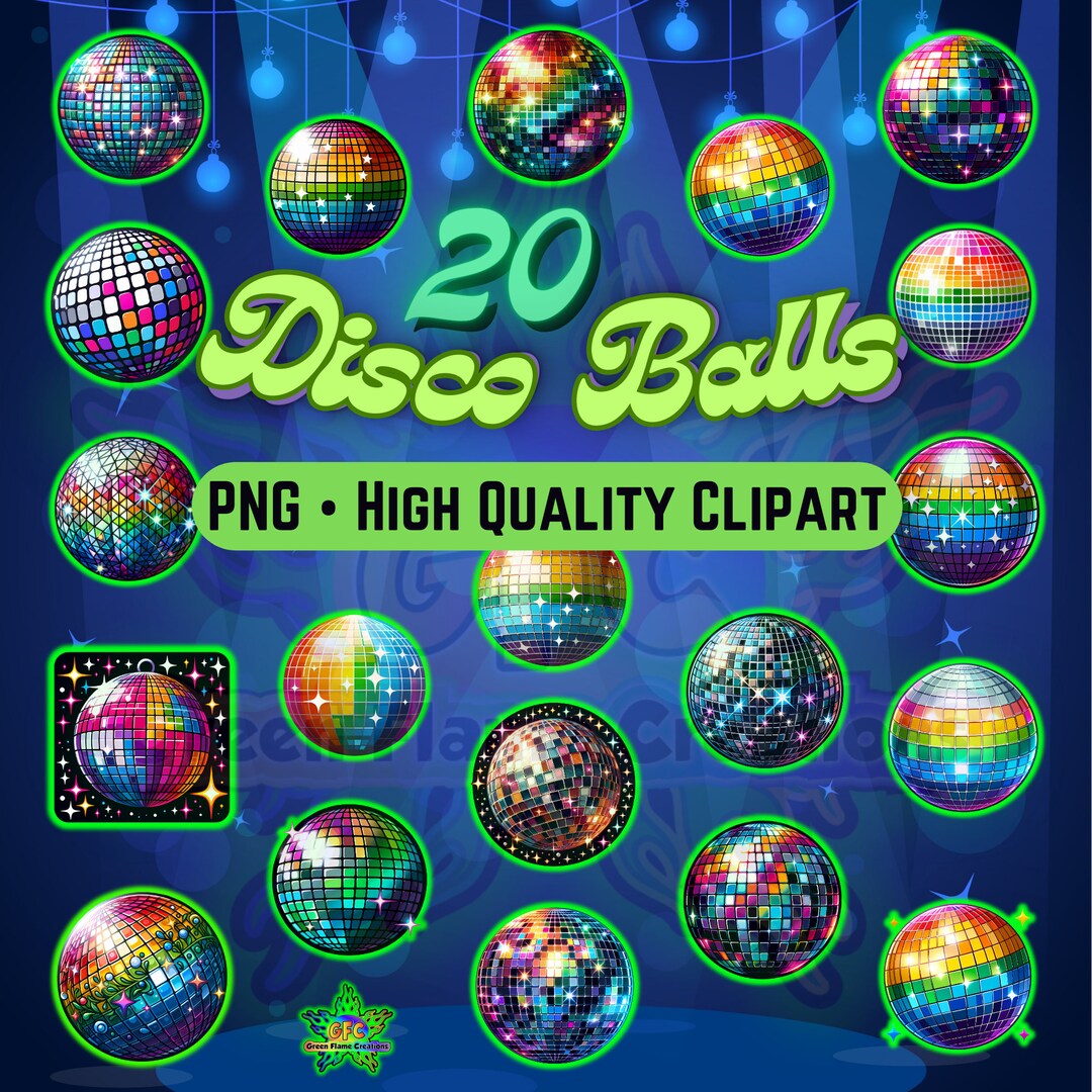 Groovy Disco Balls Mirror Ball Sparkle Disco Ball 70's Inspired Disco ...