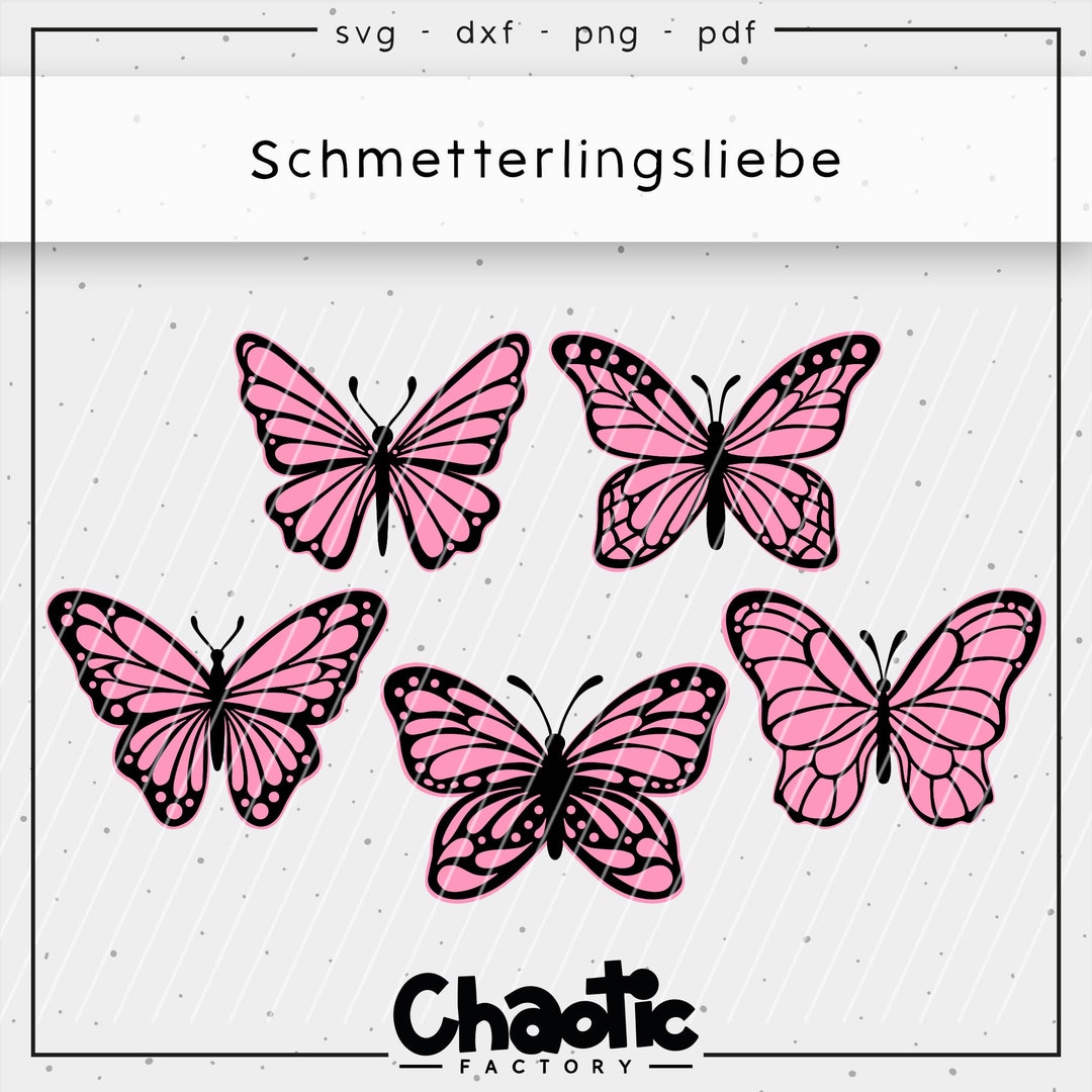 Plotter File, Butterfly Love, Dxf, Svg, Png, Pdf, Butterflies, Paper ...