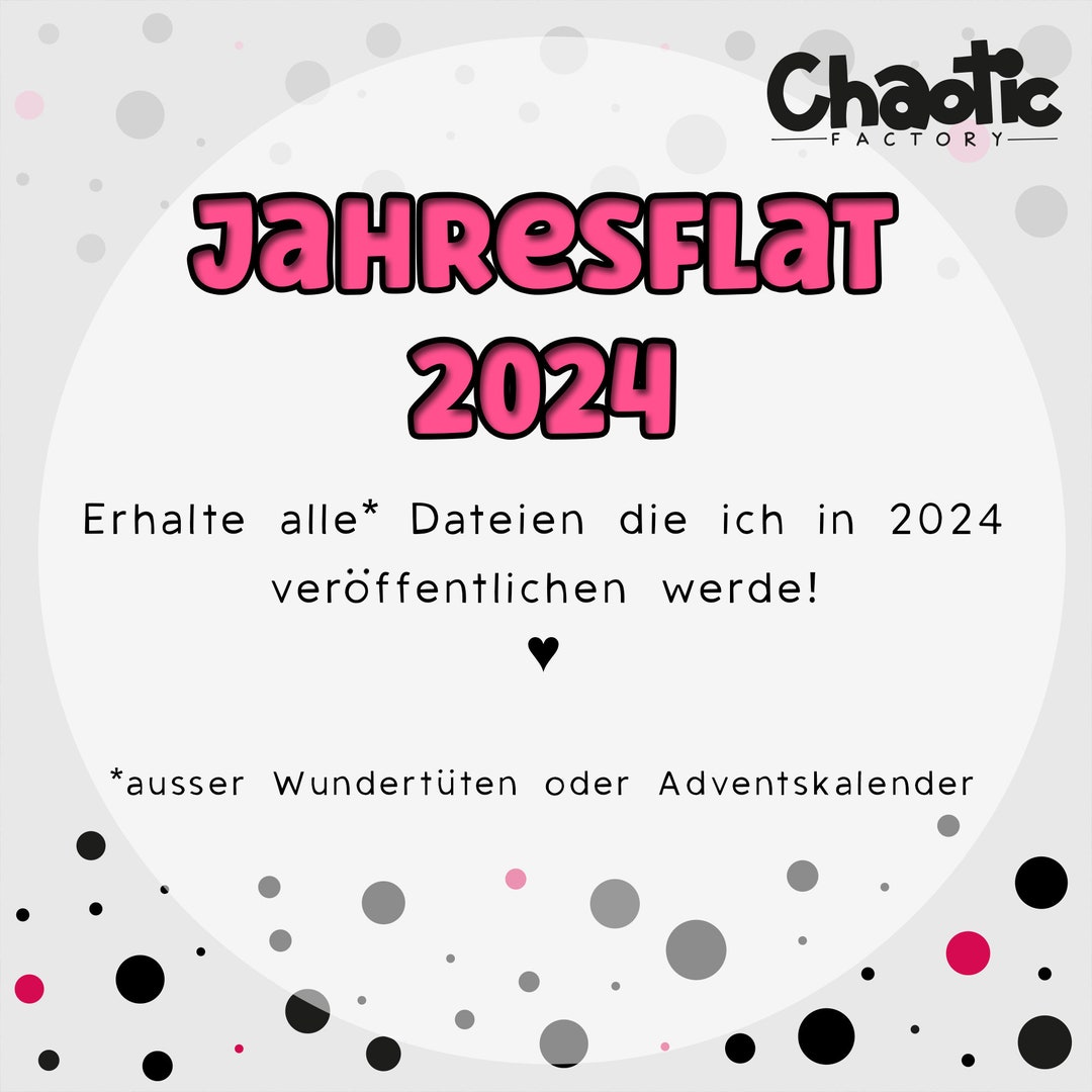 Annual Flat Rate 2024 ALL Plotter Files From 2024 From Chaotic Factory ...