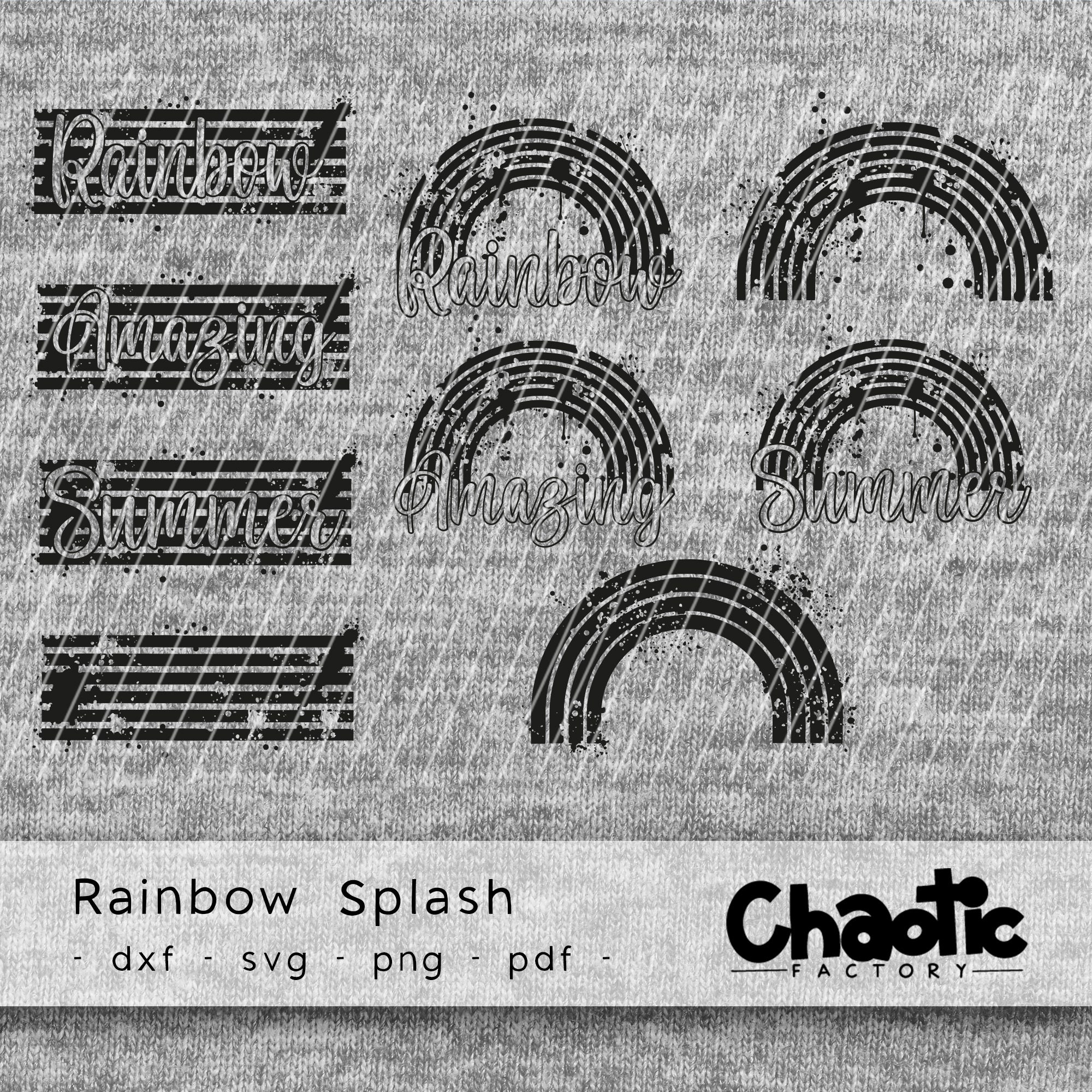 Plotterdatei, RAINBOW SPLASH, png, svg, dxf, pdf, Amazing Summer Regenbogen - Etsy.de