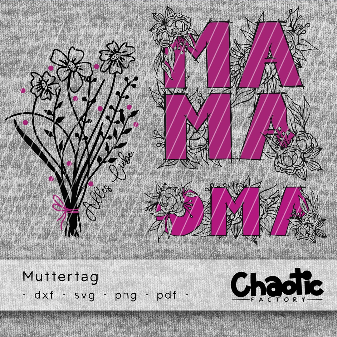 Plotterdatei, Muttertag, png, svg, dxf, pdf, Blumenstrauß, Oma - Etsy.de