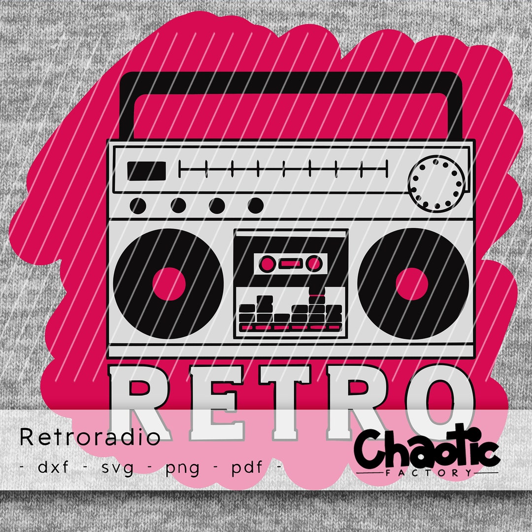 Plotter File, Retro Radio, Png, Svg, Dxf, Pdf, Music - Etsy
