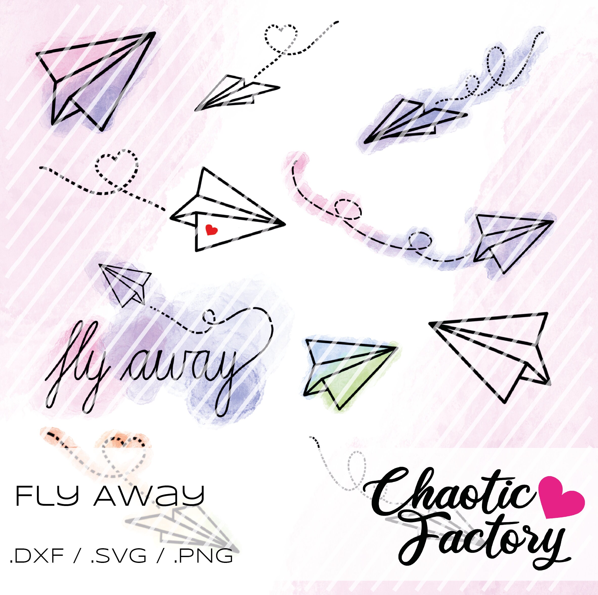 Fly Away Plotterdatei Papierflieger dxf svg png | Etsy