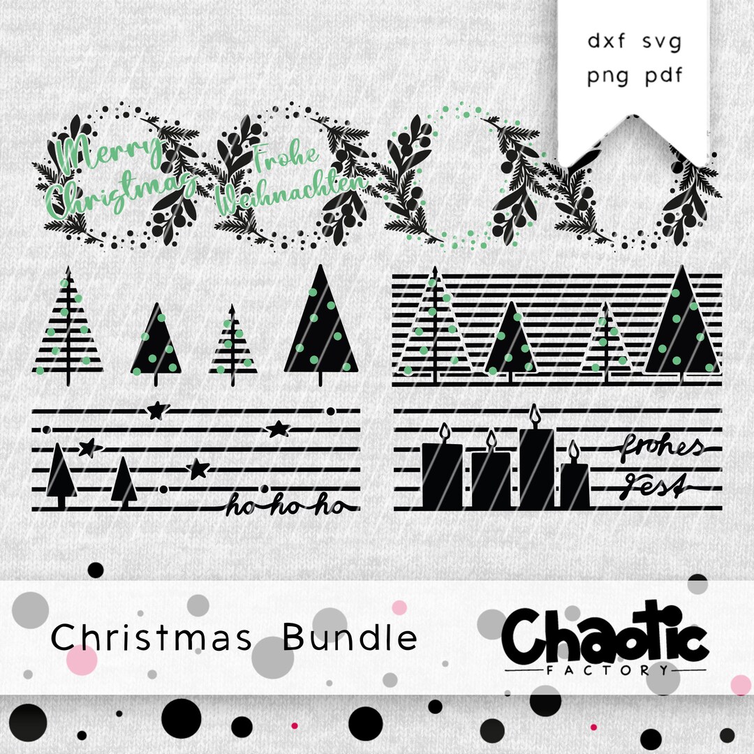 Plotter File, Christmas Bundle, Png, Svg, Dxf, Pdf, Christmas Trees - Etsy