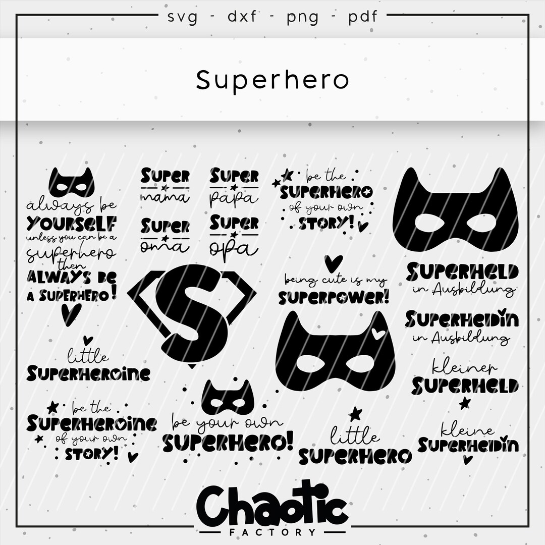 Plotter File, Superhero, Dxf, Png, Svg, Superheroes, Sayings - Etsy