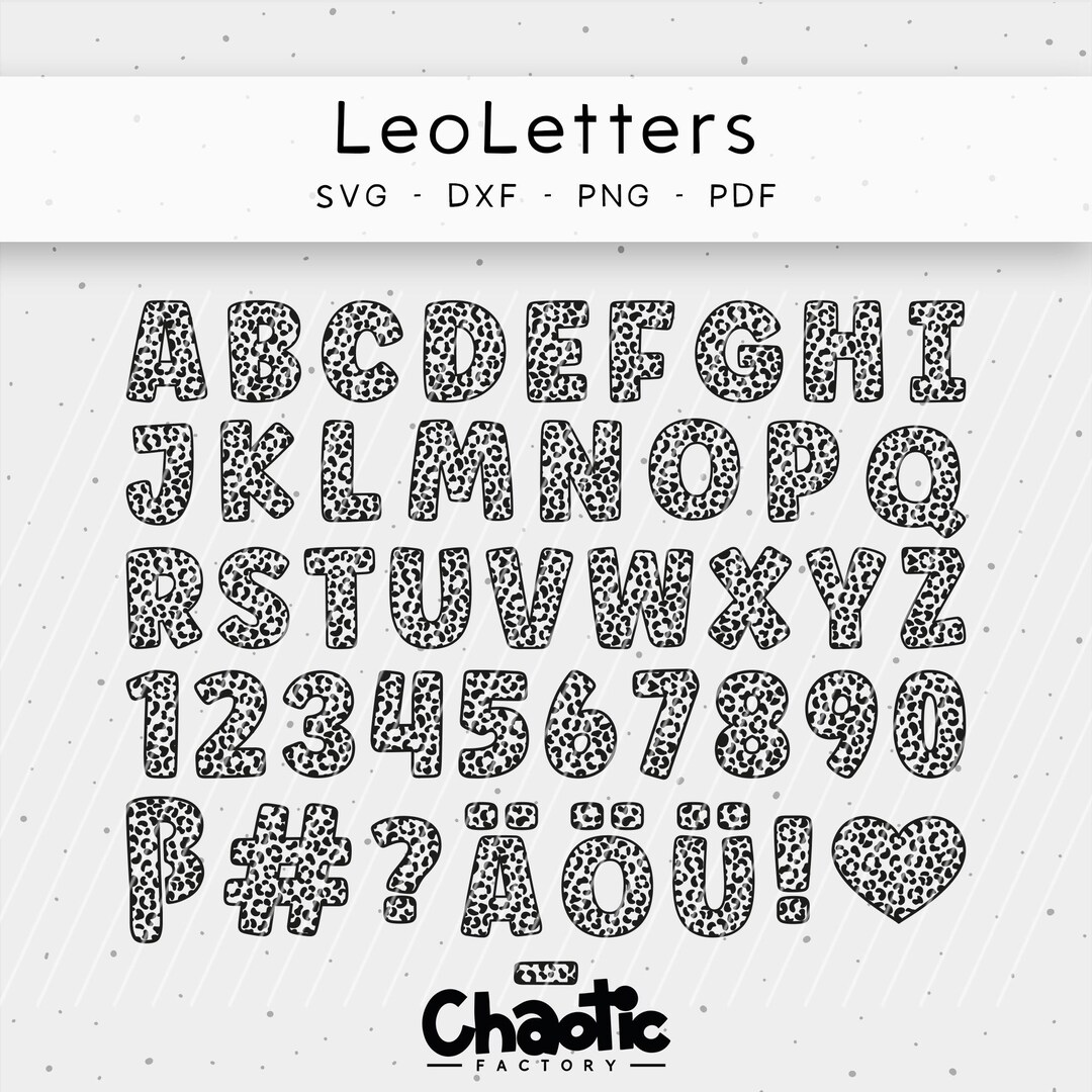 Plotter File, Leoletters, Png, Svg, Dxf, Pdf, Letters, Alphabet - Etsy
