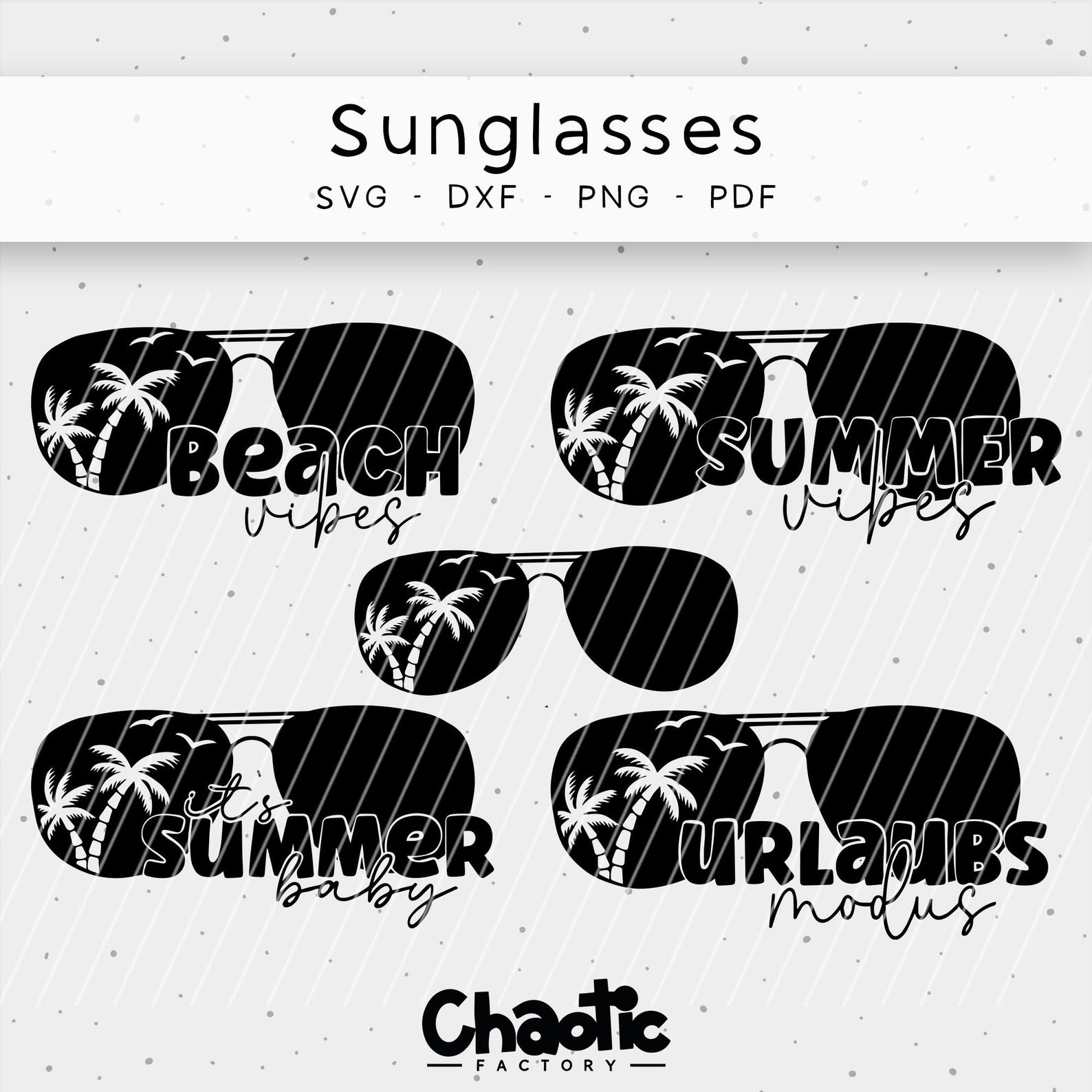 Plotter File, Sunglasses, Png, Svg, Dxf, Pdf, Sunglasses, Palm Trees - Etsy