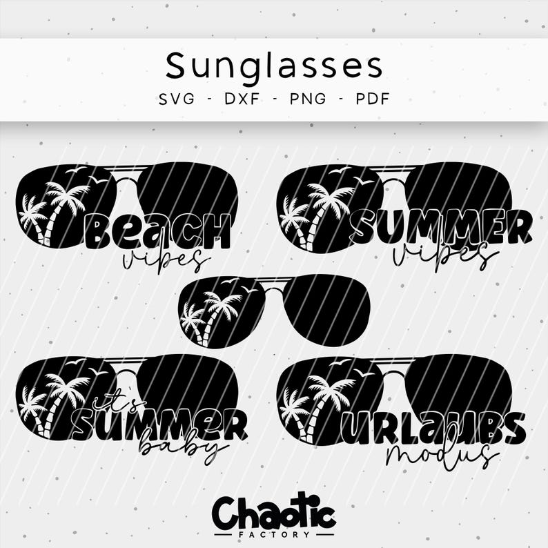 Plotter File, Sunglasses, Png, Svg, Dxf, Pdf, Sunglasses, Palm Trees - Etsy