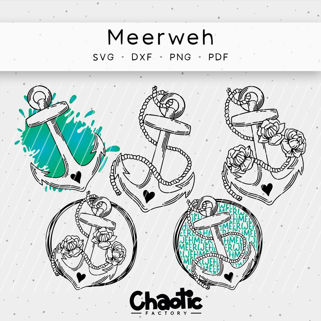 Plotter File, Meerweh, Dxf, Png, Svg, Maritime, Anchor - Etsy