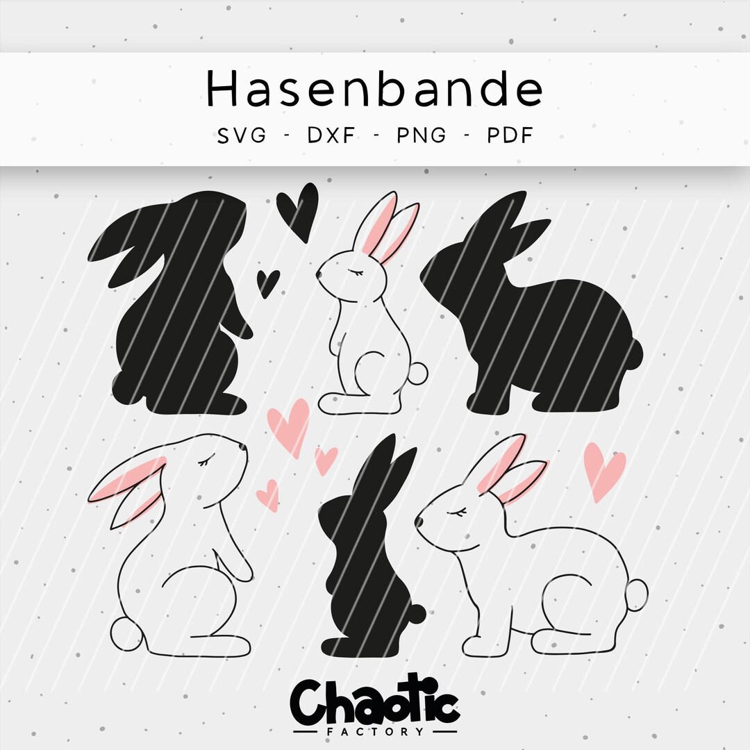 Plotterdatei, Hasenbande, dxf, png, svg, Ostern, Osterhase - Etsy.de