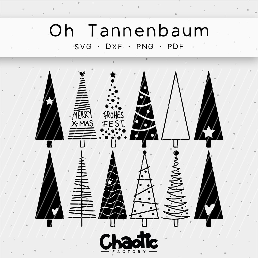 Plotterdatei, Oh Tannenbaum, dxf, svg, png, pdf, Weihnachtsbäume, Weihnachten - Etsy.de