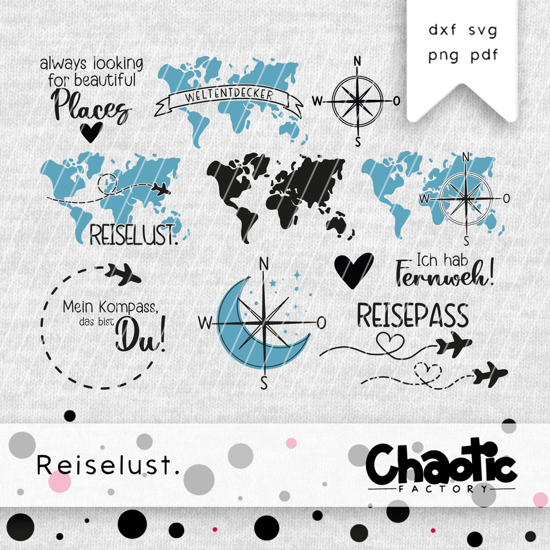 Plotterdatei, Reiselust, dxf, png, svg, Urlaub, Fernweh - Etsy.de