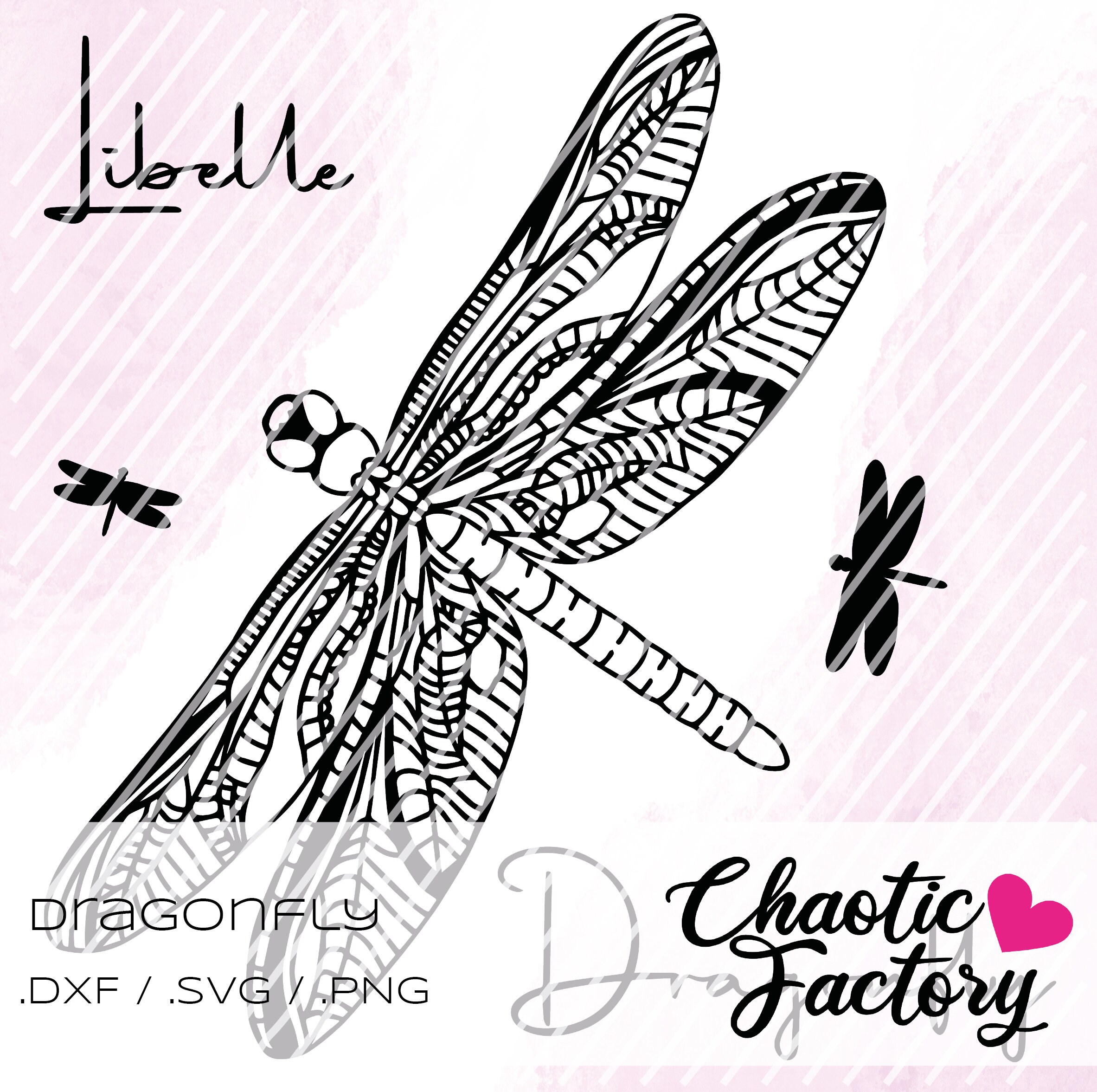Plotterdatei Dragonfly png svg dxf pdf Libelle | Etsy