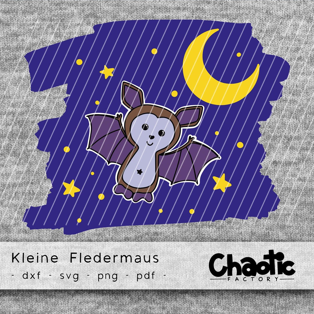 Plotterdatei, Kleine Fledermaus, png, svg, dxf, pdf, Gute Nacht - Etsy Portugal