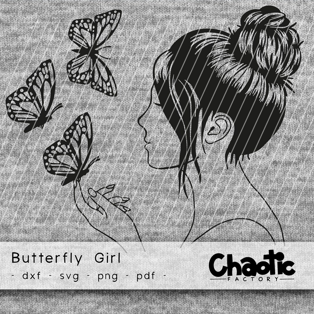 Plotter File, Butterfly Girl, Png, Svg, Dxf, Pdf, Butterfly - Etsy