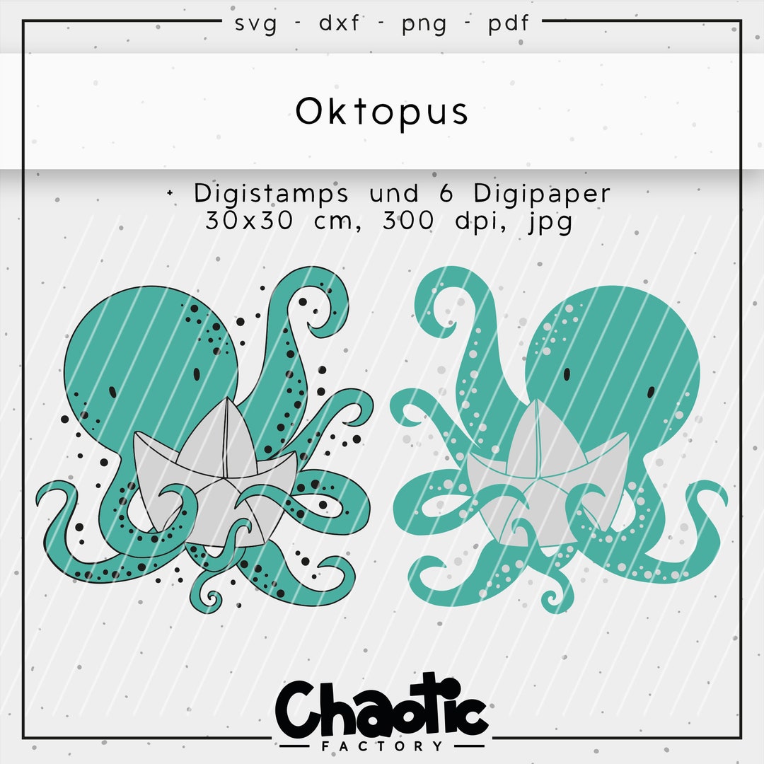 Plotter File, Octopus, Png, Svg, Dxf, Pdf, Paperboat, Maritime, Octopus ...
