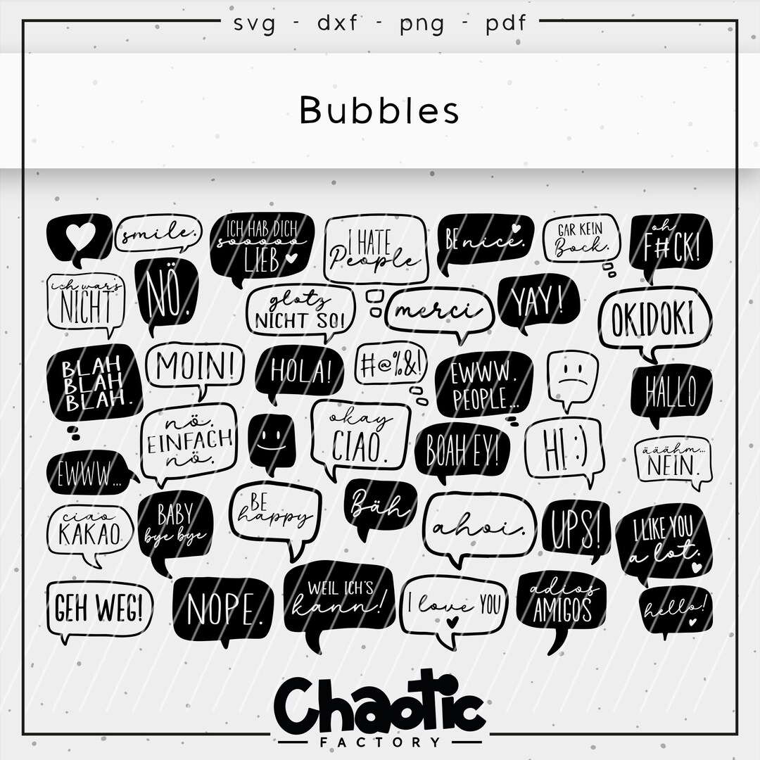 Plotter File, Bubbles, Png, Svg, Dxf, Pdf, Speech Bubbles, Statements ...