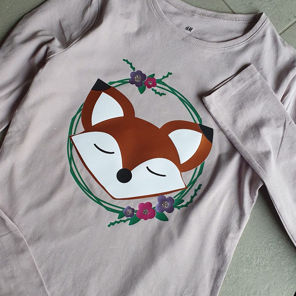 Plotterdatei Baby-Fox png svg dxf pdf Floral Tiere - Etsy.de