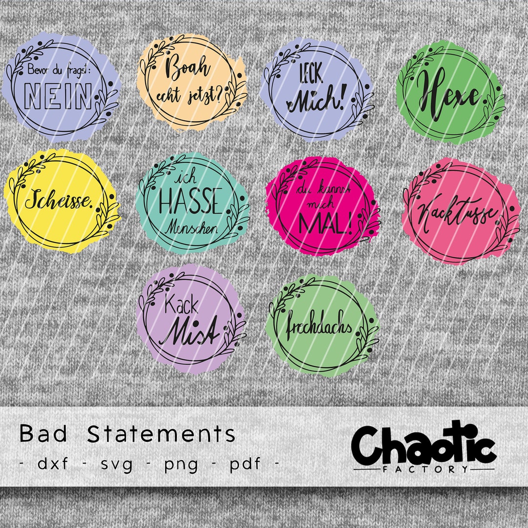 Plotter File, Digistamps, Bad Statements, Dxf, Png, Svg, Naughty ...