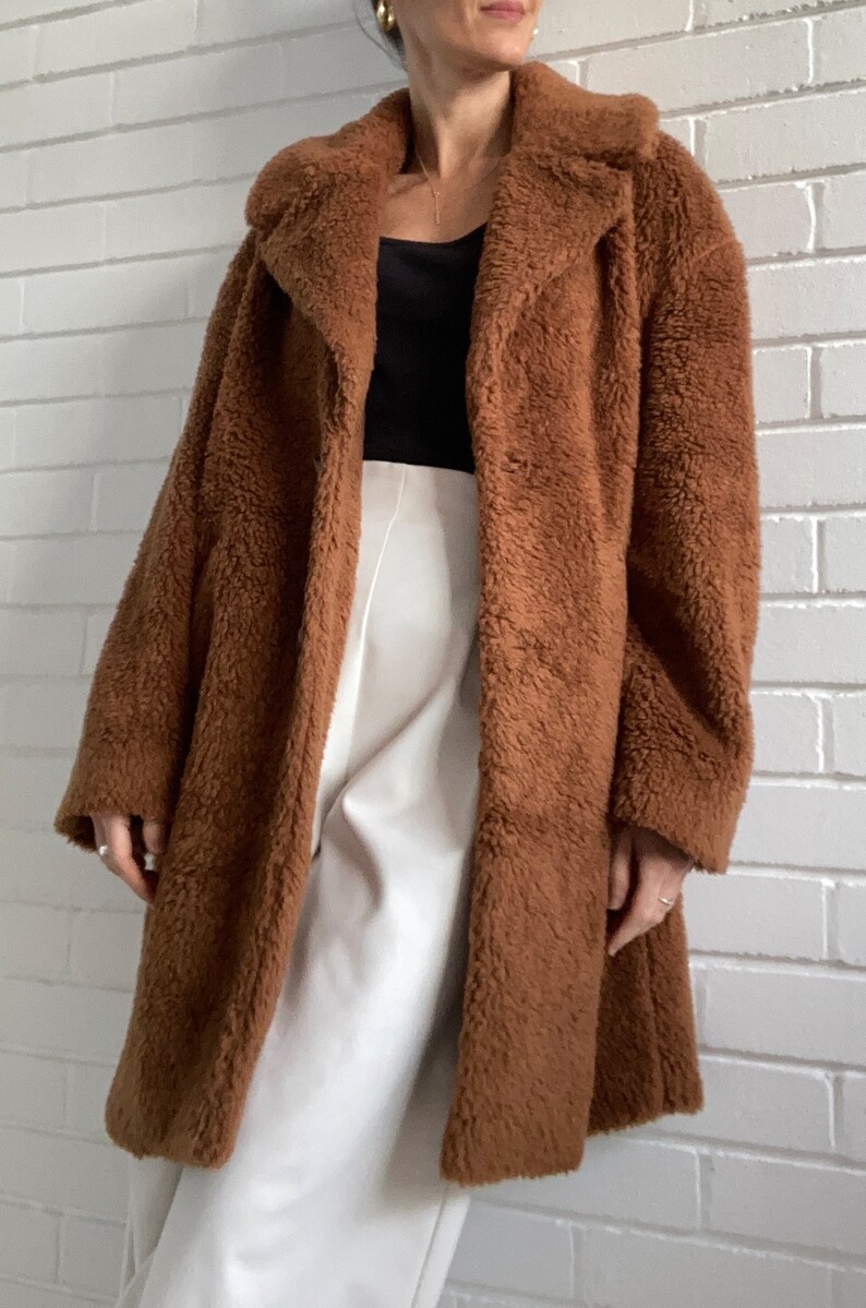 Max Mara Iblues Teddy Coat Virgin Wool Camel Tan Womens - Etsy