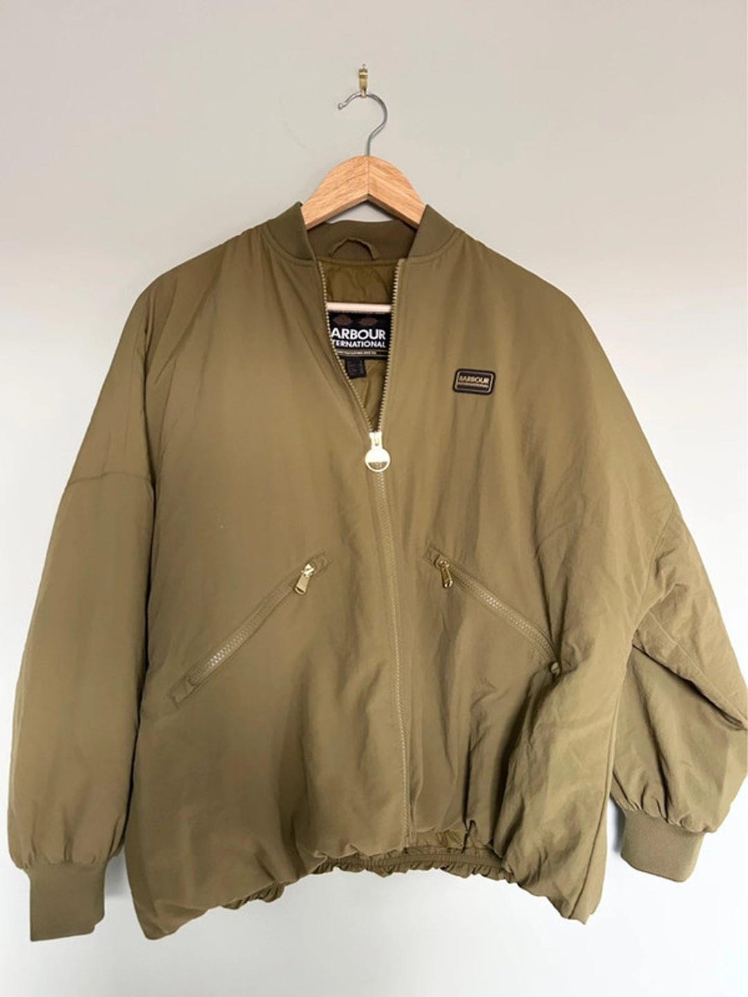 Barbour Bomber Jacket - Khaki Green - Women 8 - 10 Uk - Etsy
