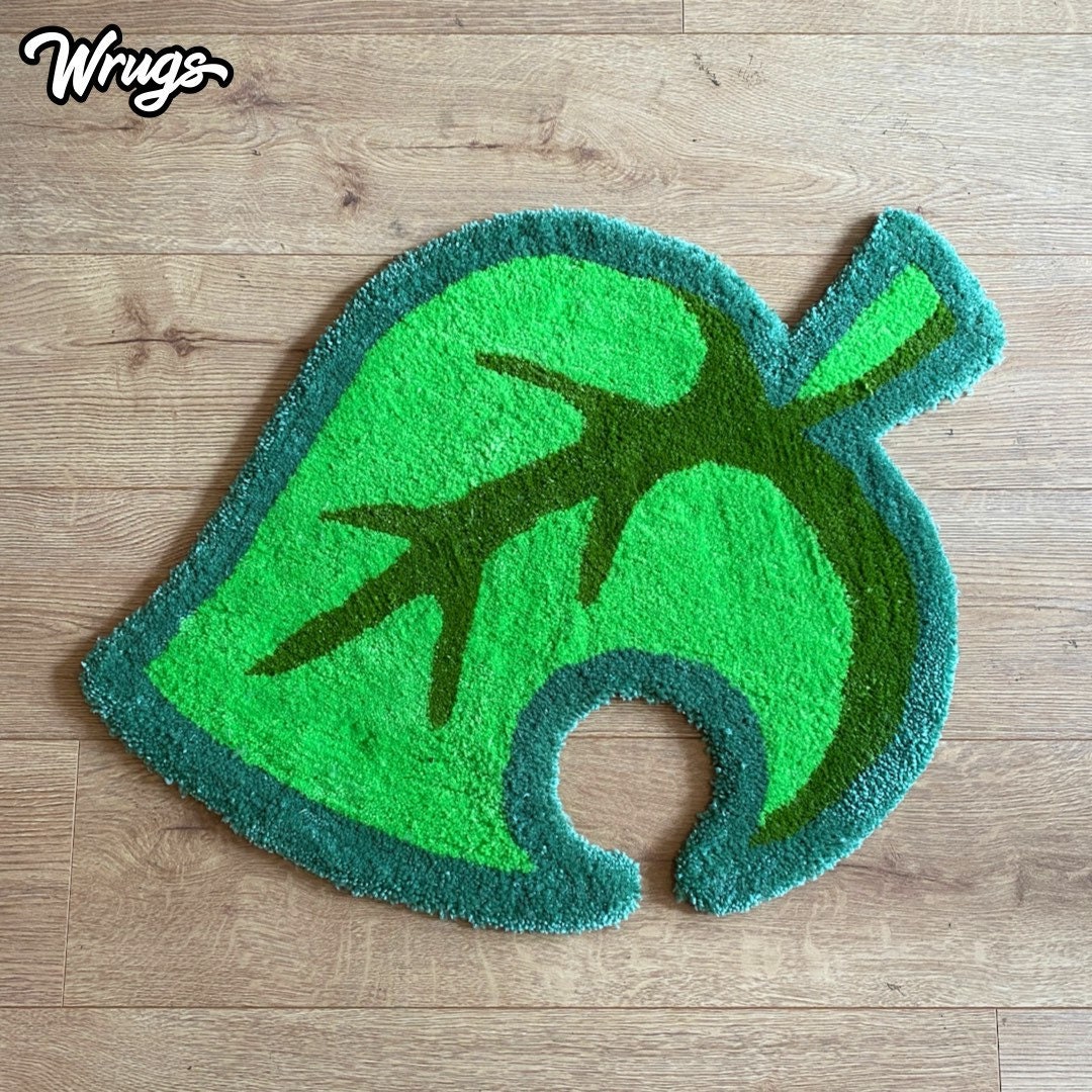 Hand Tufted Leaf Rug Handmade Leaf Rugs Living Room Green - Etsy
