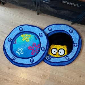 Porthole Rug | Handmade Tufted Rug | Spongebob Rug | Funky Rug | Rug ...