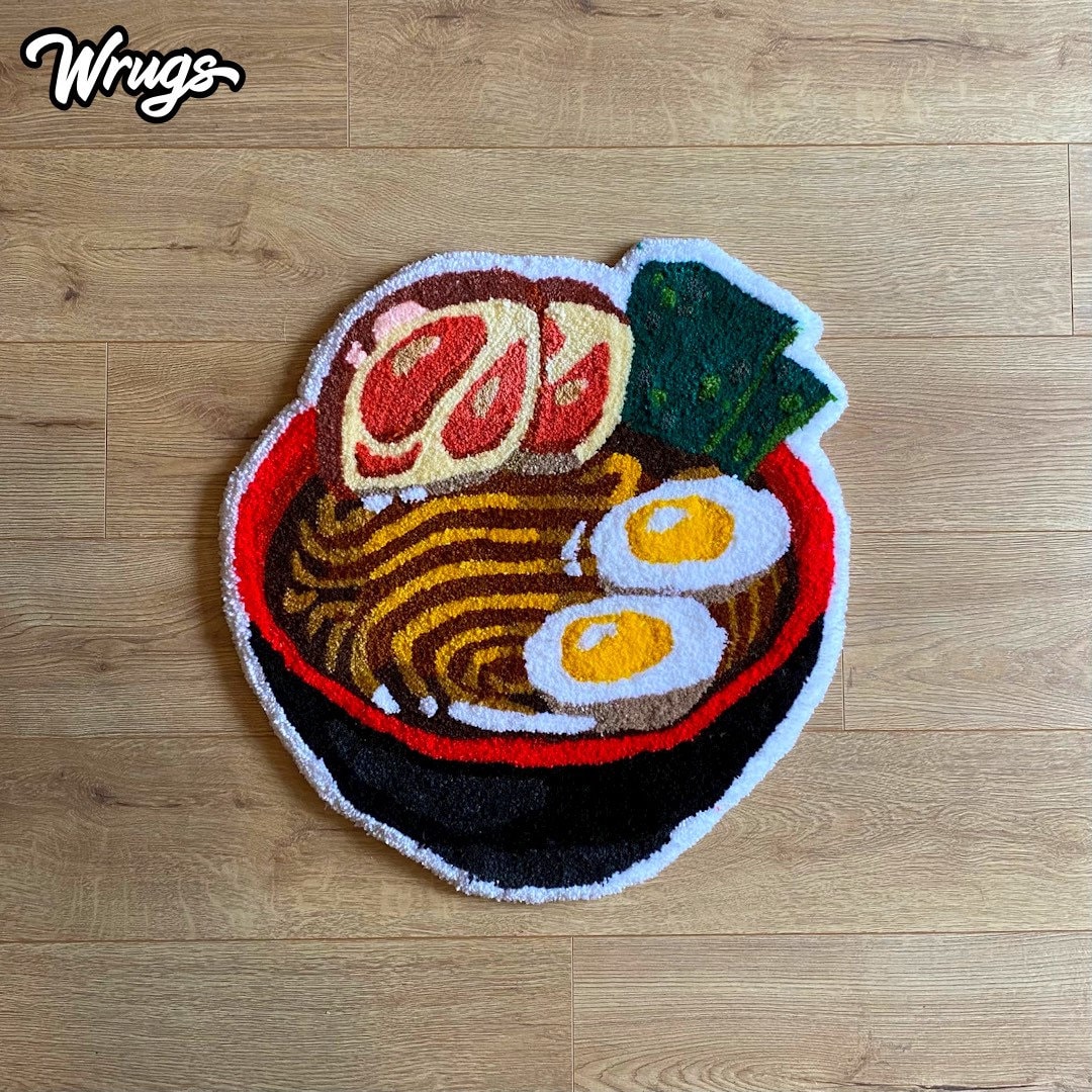 Ramen Handmade Rug | Noodles Rug | Hand Tufted Rugs | Living Room Home ...