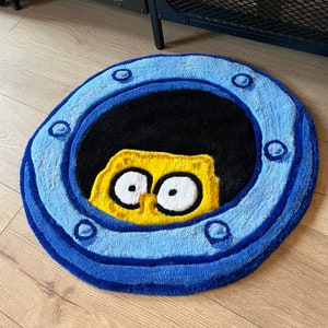 Porthole Rug | Handmade Tufted Rug | Spongebob Rug | Funky Rug | Rug ...