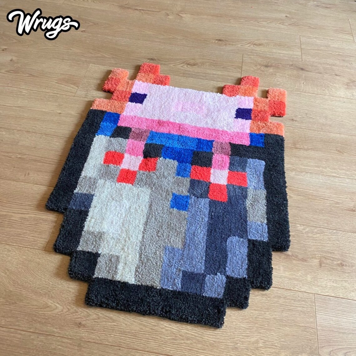 Axolotl Rug Gaming Rug Custom Rug Kids Rug Quirky Home - Etsy