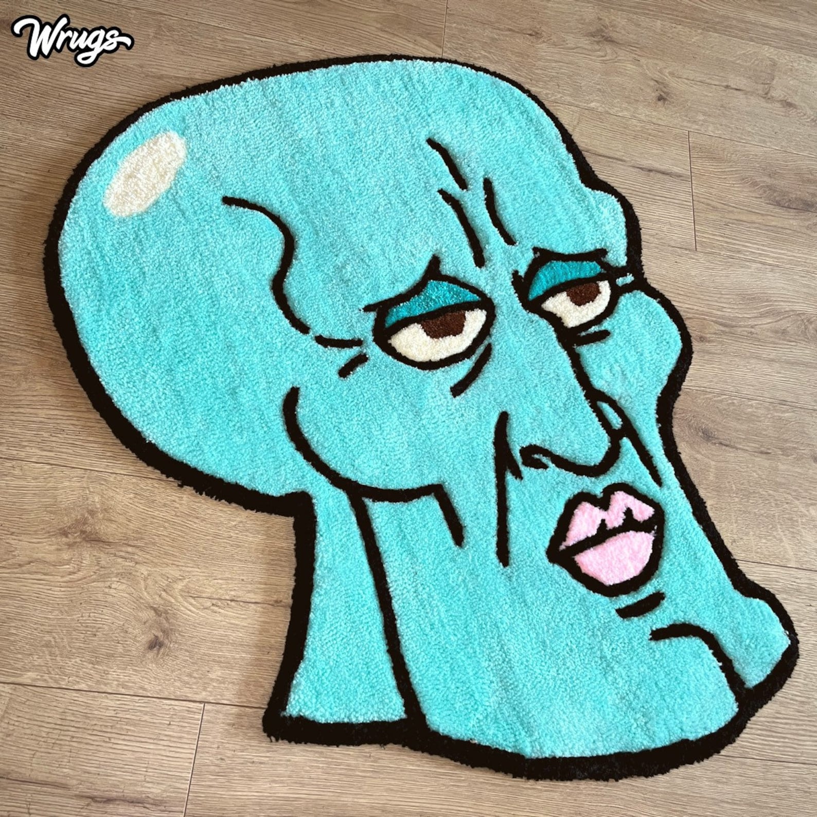 Handsome Squidward Rug Handmade Tufted Rug Spongebob Rug | Etsy
