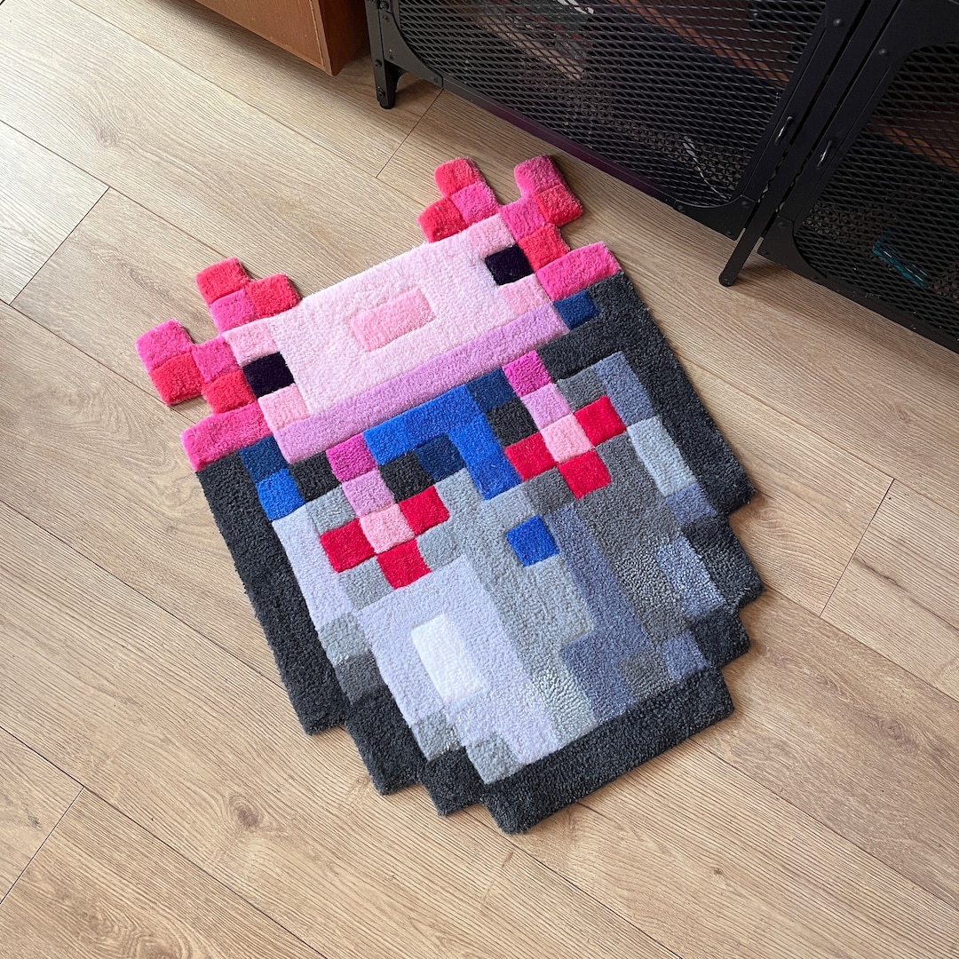 Axolotl Rug | Gaming Rug | Custom Rug | Kids Rug | Quirky Home Decor ...